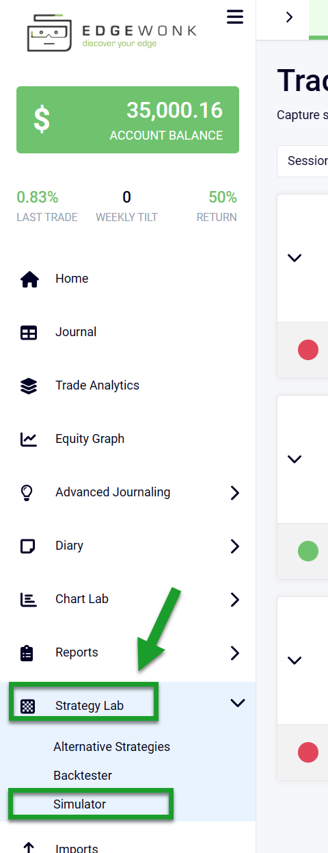 Simulator – Edgewonk