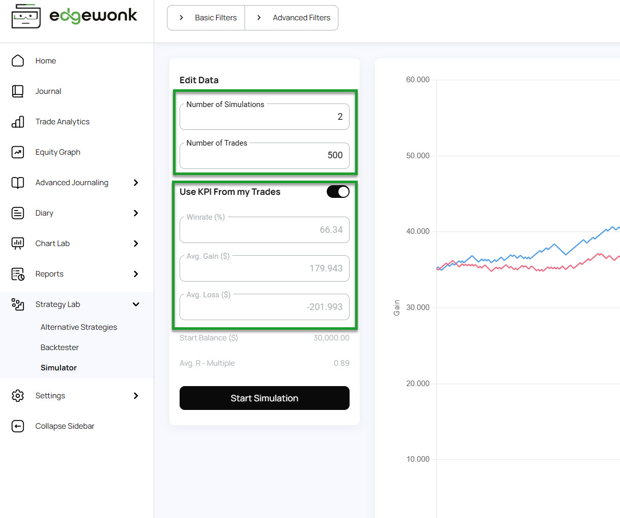 Simulator – Edgewonk