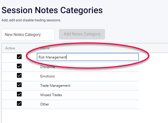 Setting up your Sessions – Edgewonk