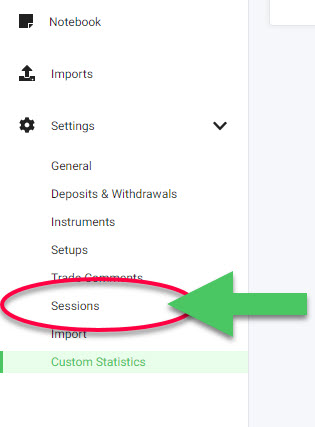 Setting up your Sessions – Edgewonk